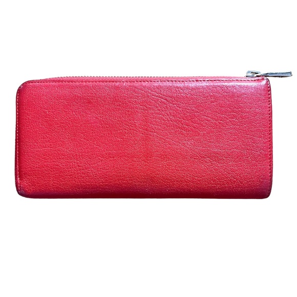 Longchamp | Bags | Longchamp Le Pliage Cuir Red Leather Wallet | Poshmark